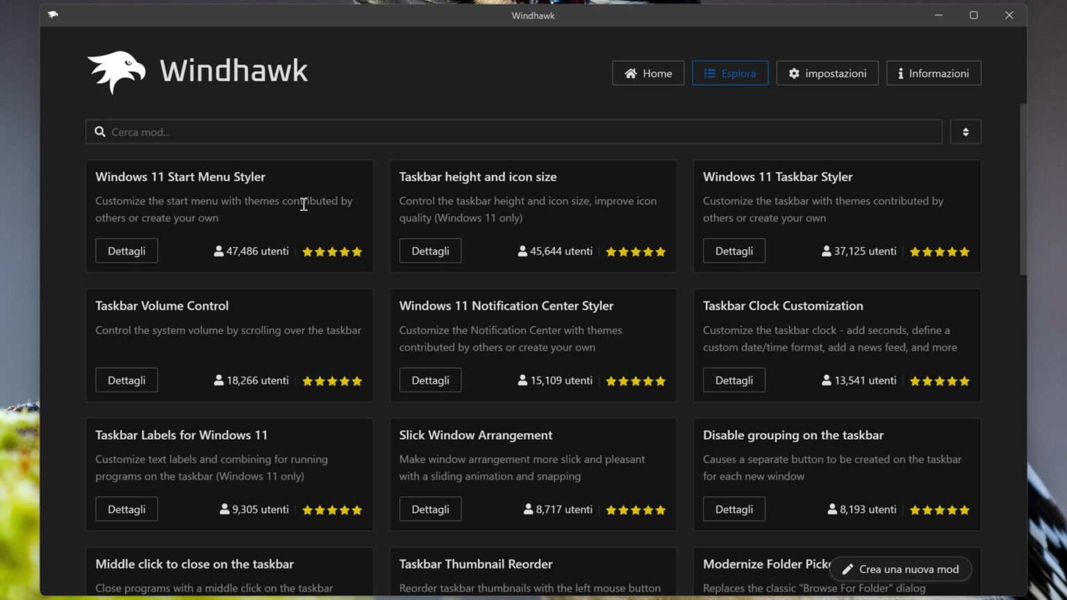 Windhawk - stravolgere completamente l'interfaccia di Windows 11 ...